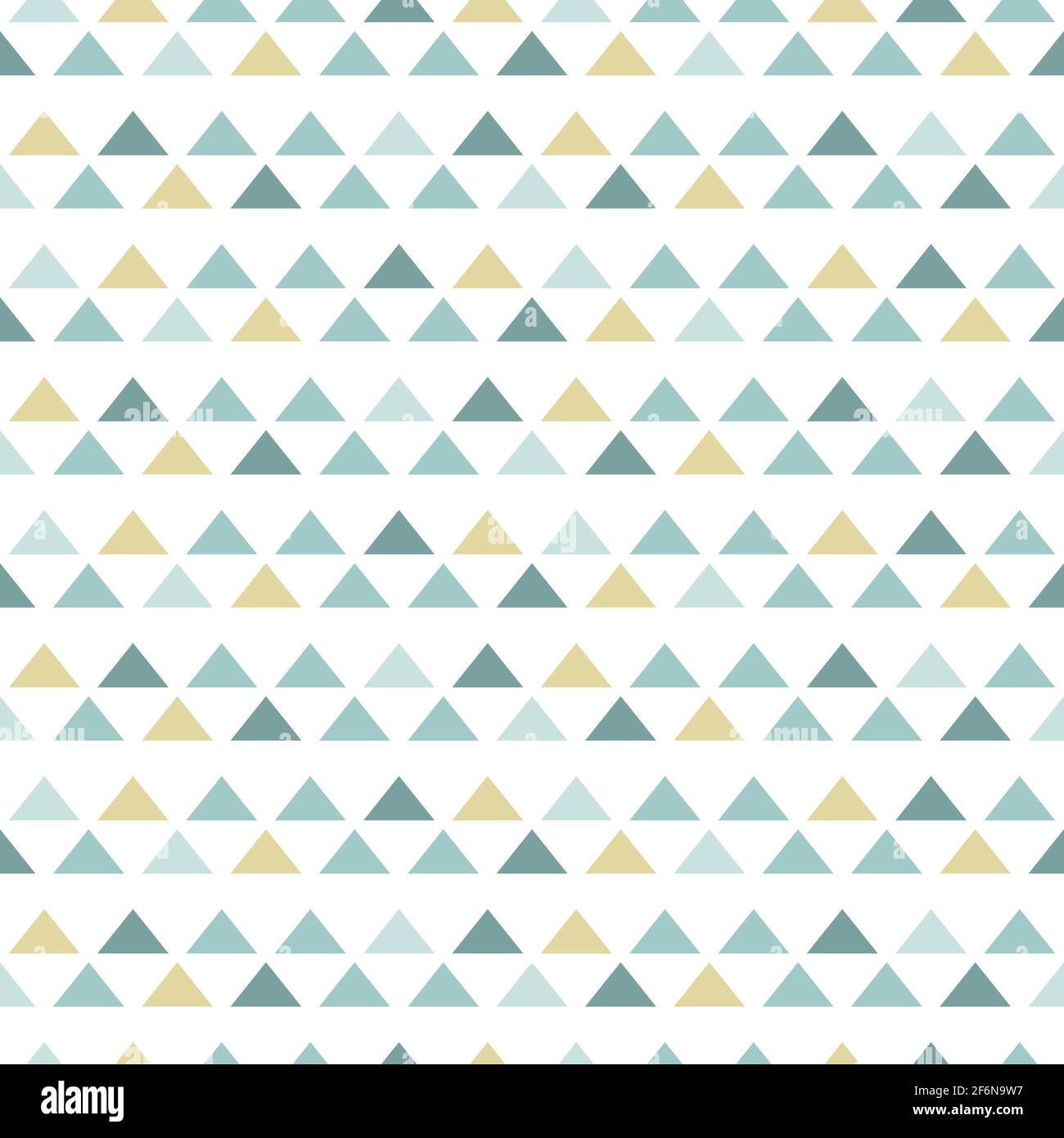 Abstract ornament with blue and yellow triangles on white background ...
