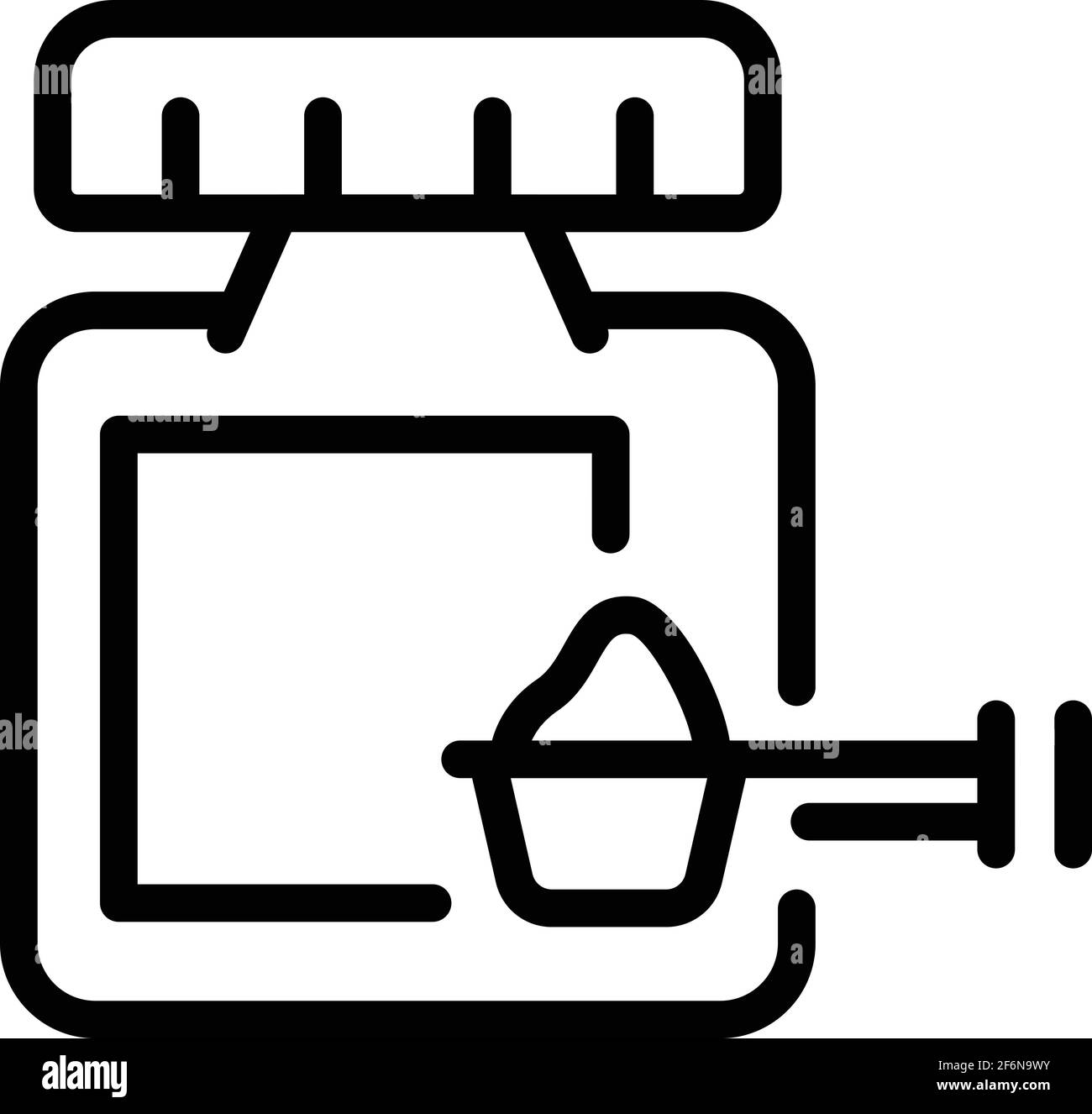 Vitamin powder icon. Outline vitamin powder vector icon for web design ...