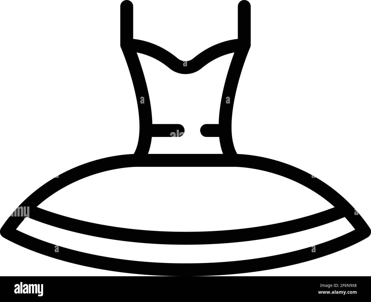 Ballet dancing dress icon. Outline ballet dancing dress vector icon for ...