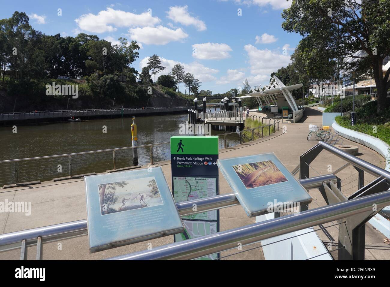 Panoramic View of Parramatta Ferry Wharf Precinct Stock Photo - Alamy