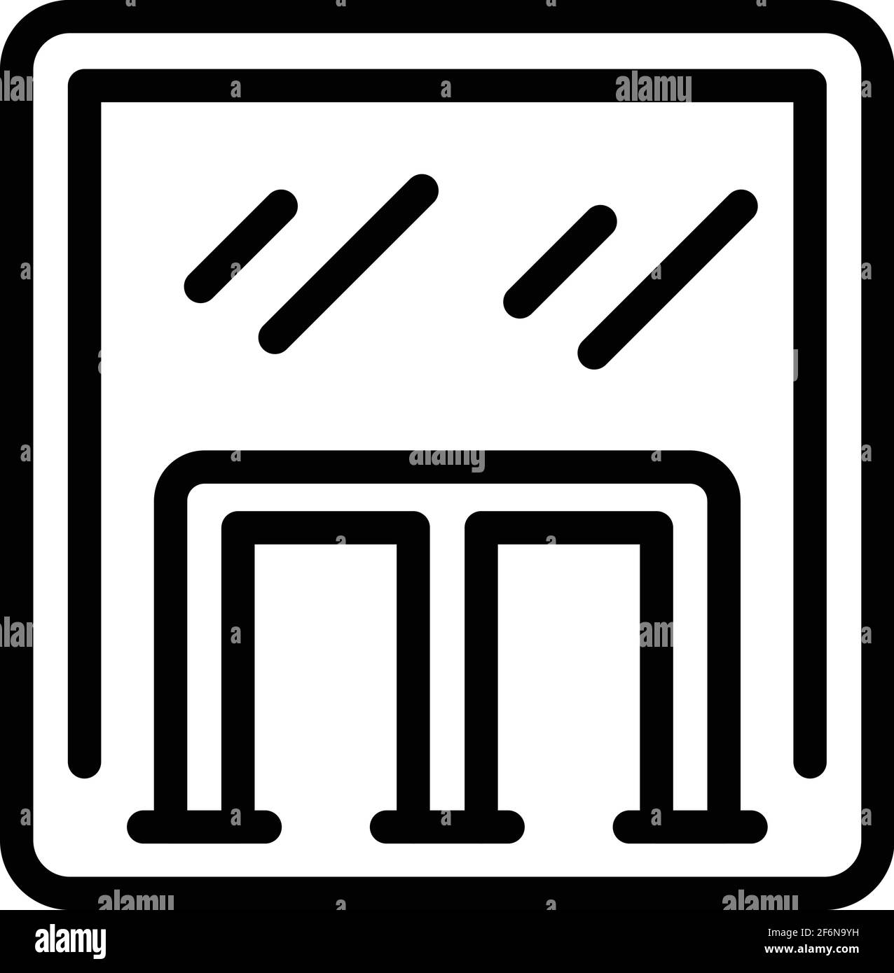 Ballet barre icon. Outline ballet barre vector icon for web design ...