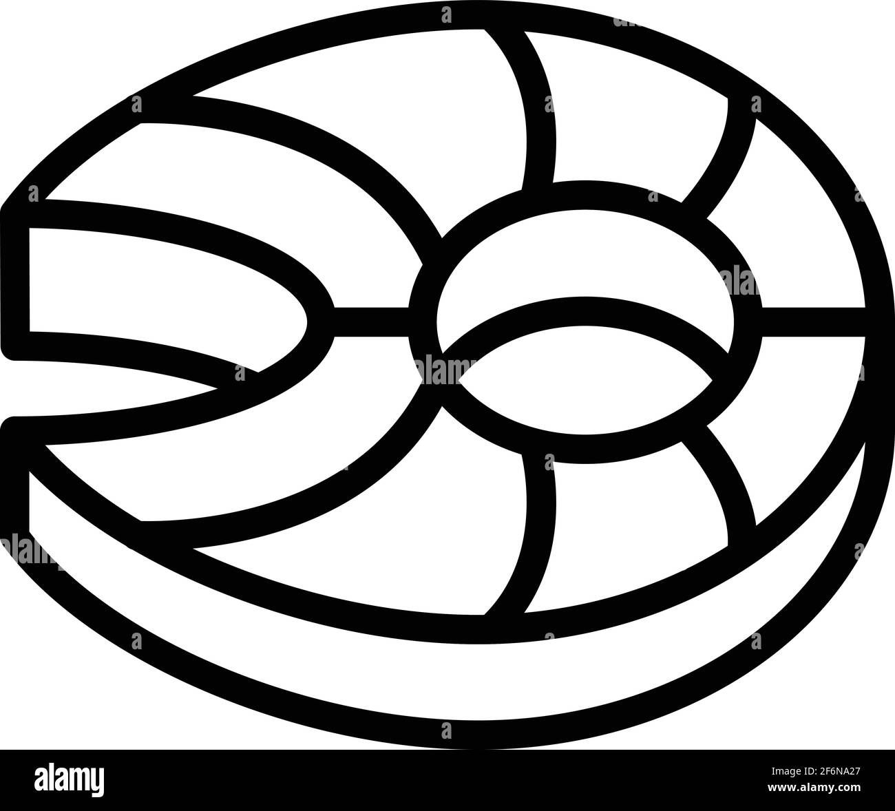 Fish complex vitamin icon. Outline fish complex vitamin vector icon for ...