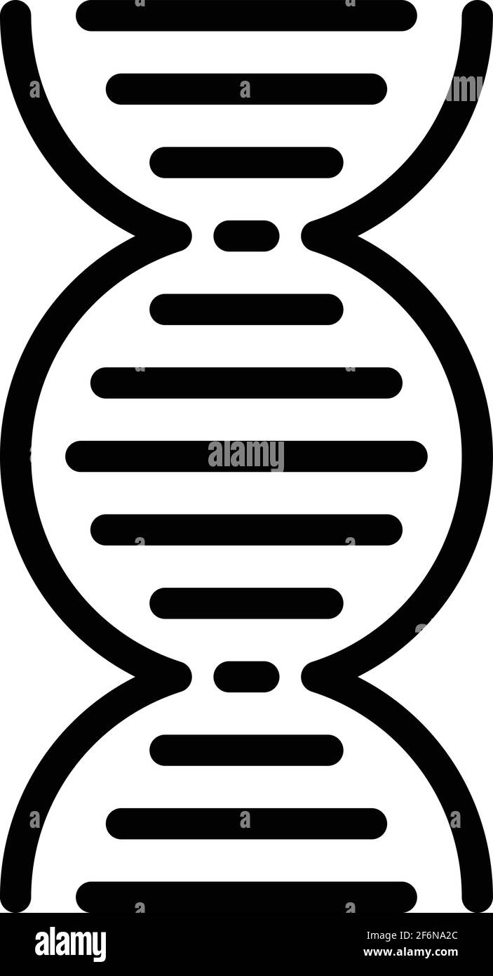 Dna system icon. Outline dna system vector icon for web design isolated ...