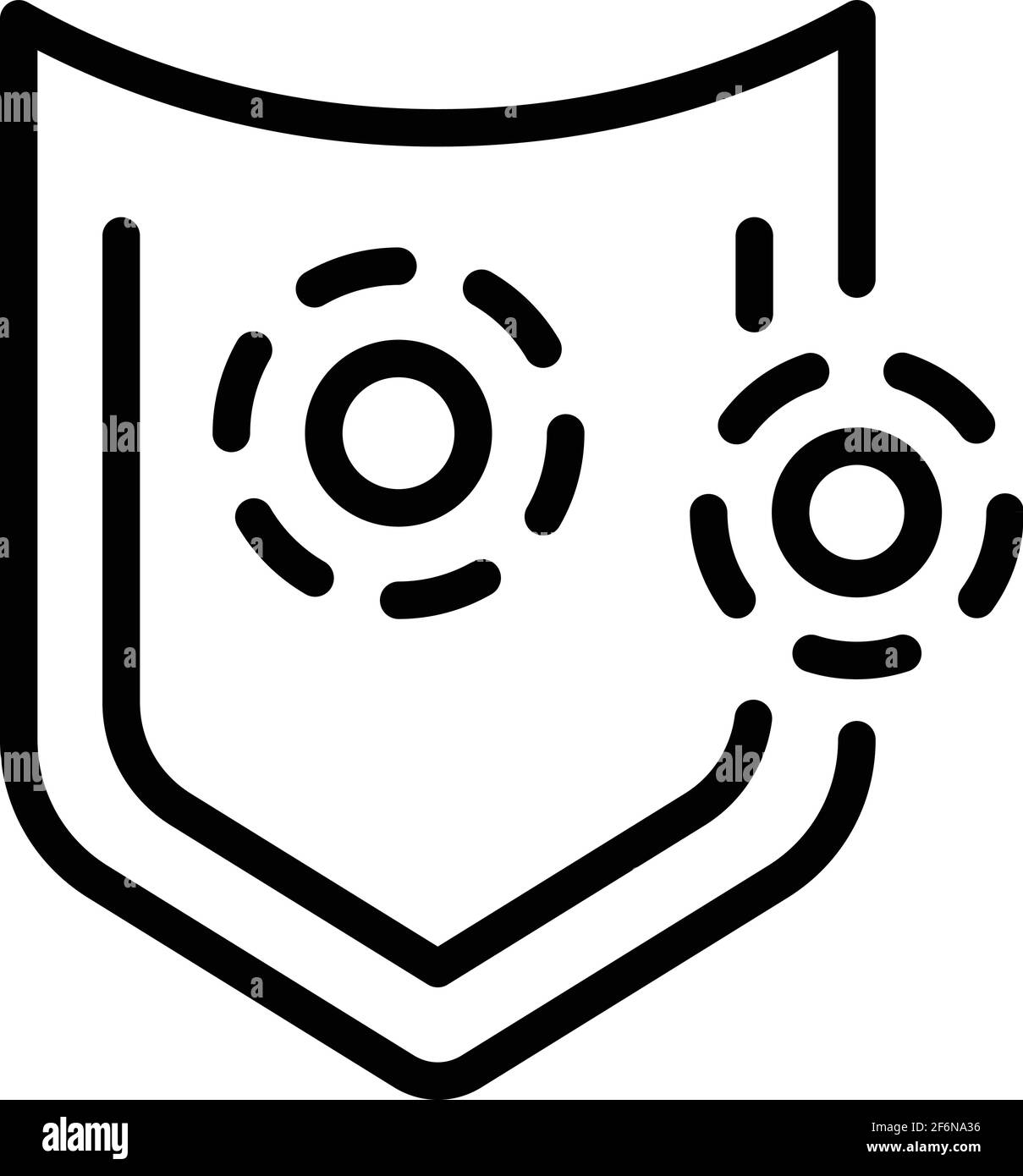 Medical shield icon. Outline Medical shield vector icon for web design ...