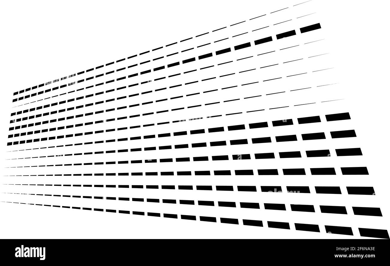 Dynamic dashed lines, stripes. 3D Lines in perspective with gaps ...