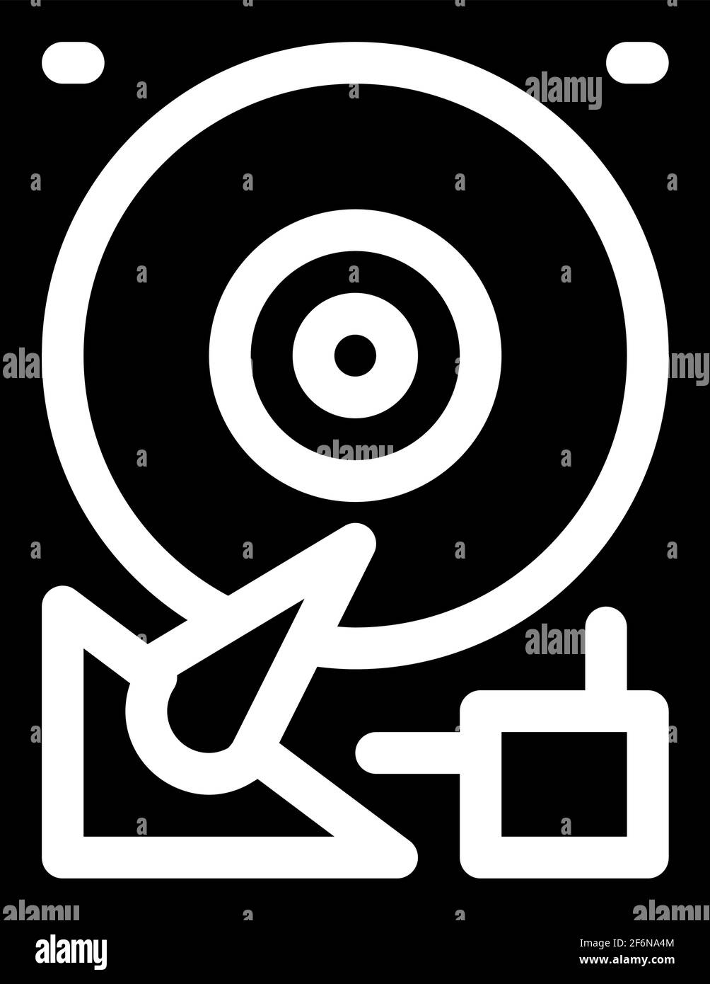 Hard disk glyph icon Cut Out Stock Images & Pictures - Alamy