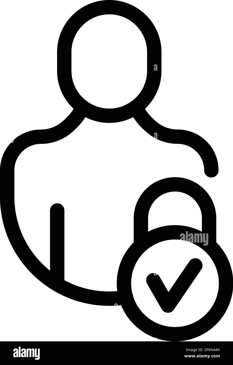 Blocked user icon. Outline blocked user vector icon for web design ...