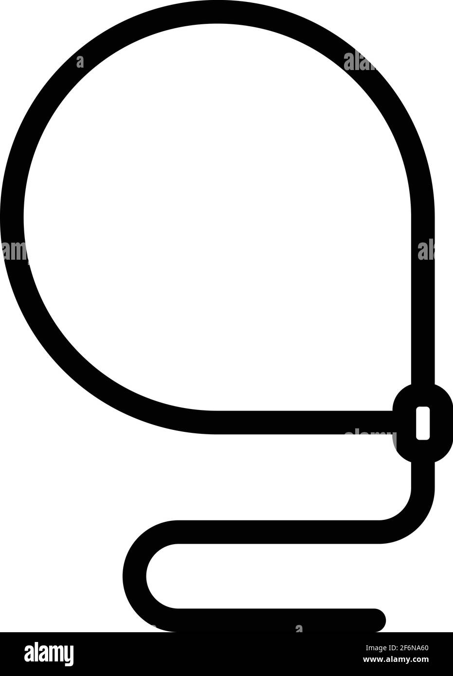 Whip lasso icon. Outline whip lasso vector icon for web design isolated ...