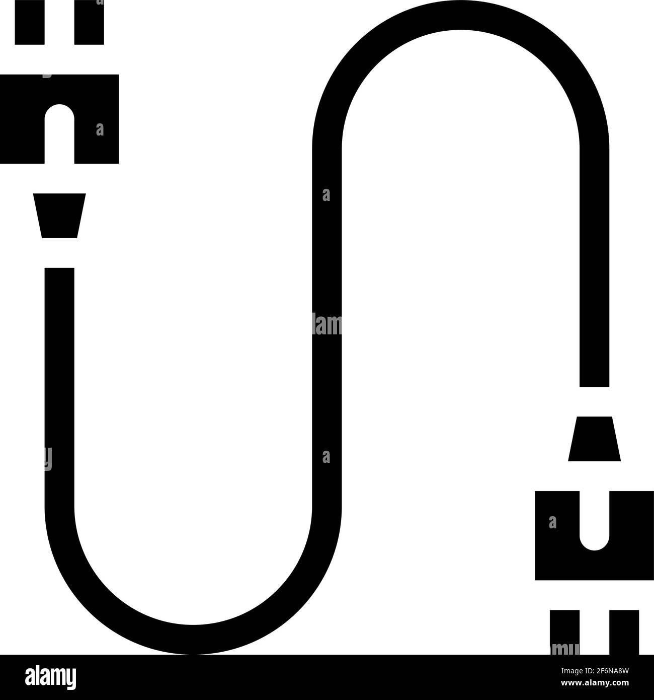 electonic cord computer detail icon vector glyph illustration Stock ...