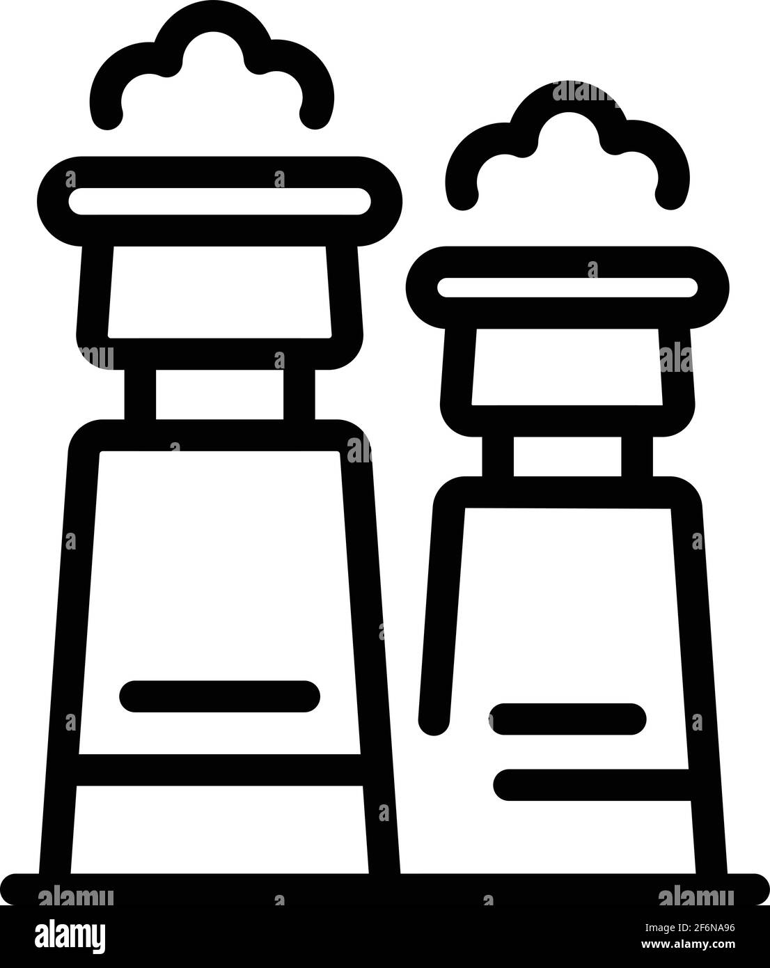 Smoke chimney icon. Outline smoke chimney vector icon for web design ...