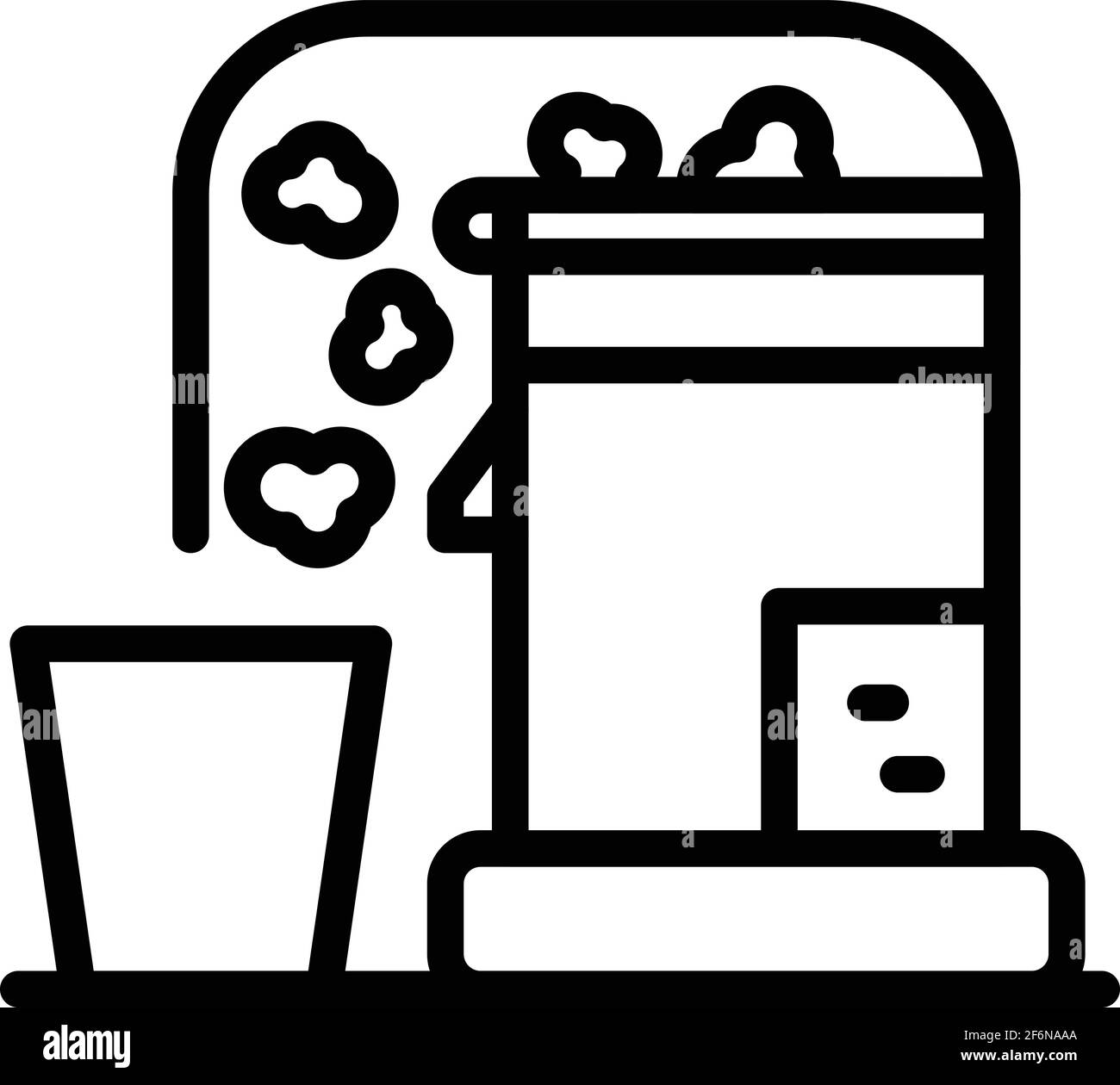 Cinema popcorn machine icon. Outline cinema popcorn machine vector icon ...