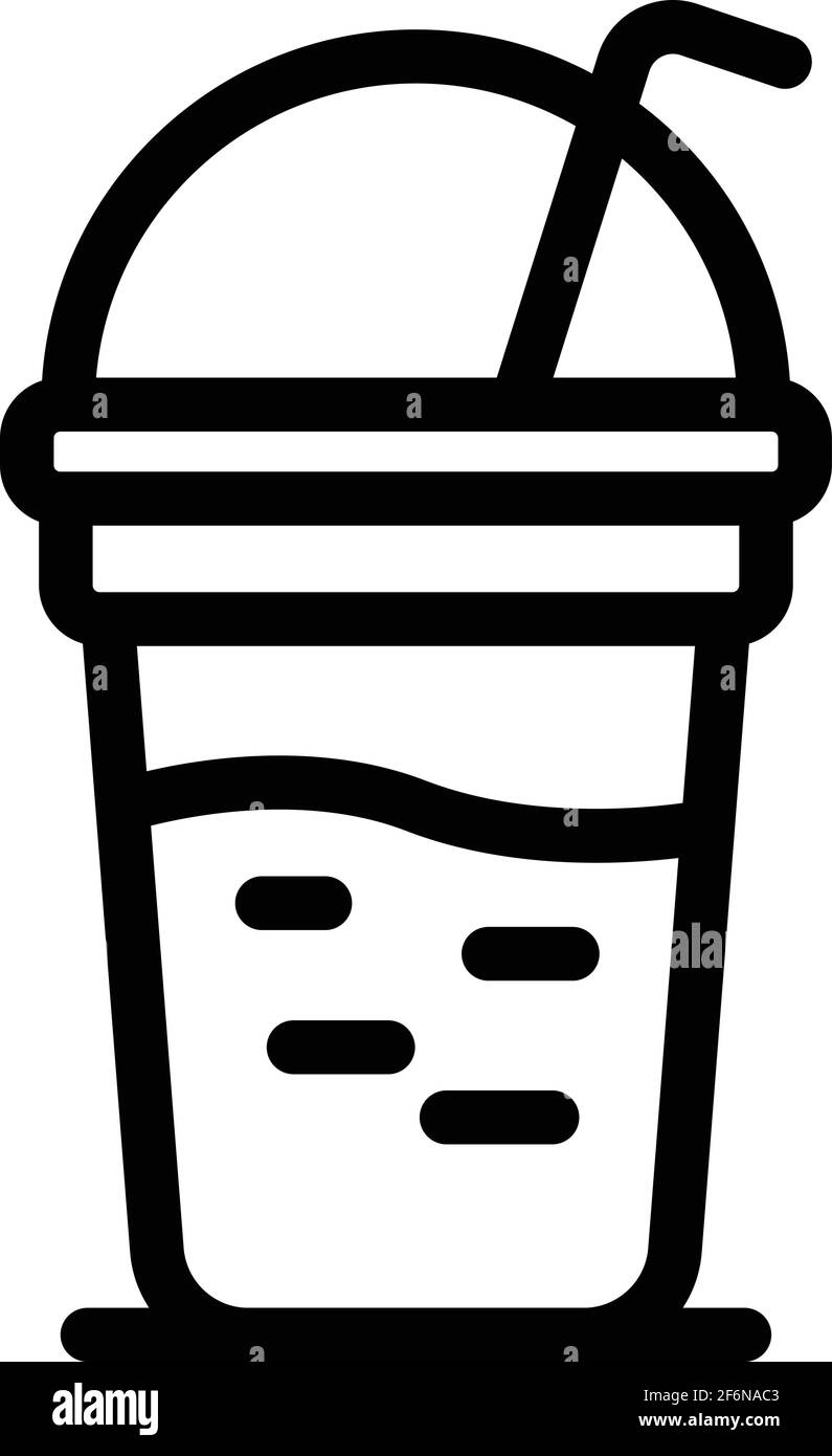 Vitamin shake icon. Outline vitamin shake vector icon for web design ...