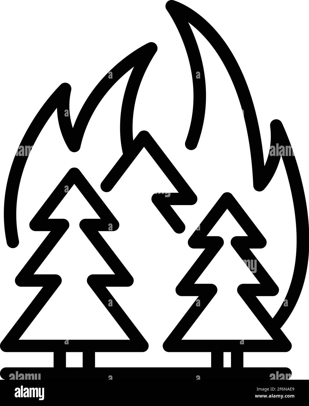 Forest blazing icon. Outline forest blazing vector icon for web design ...