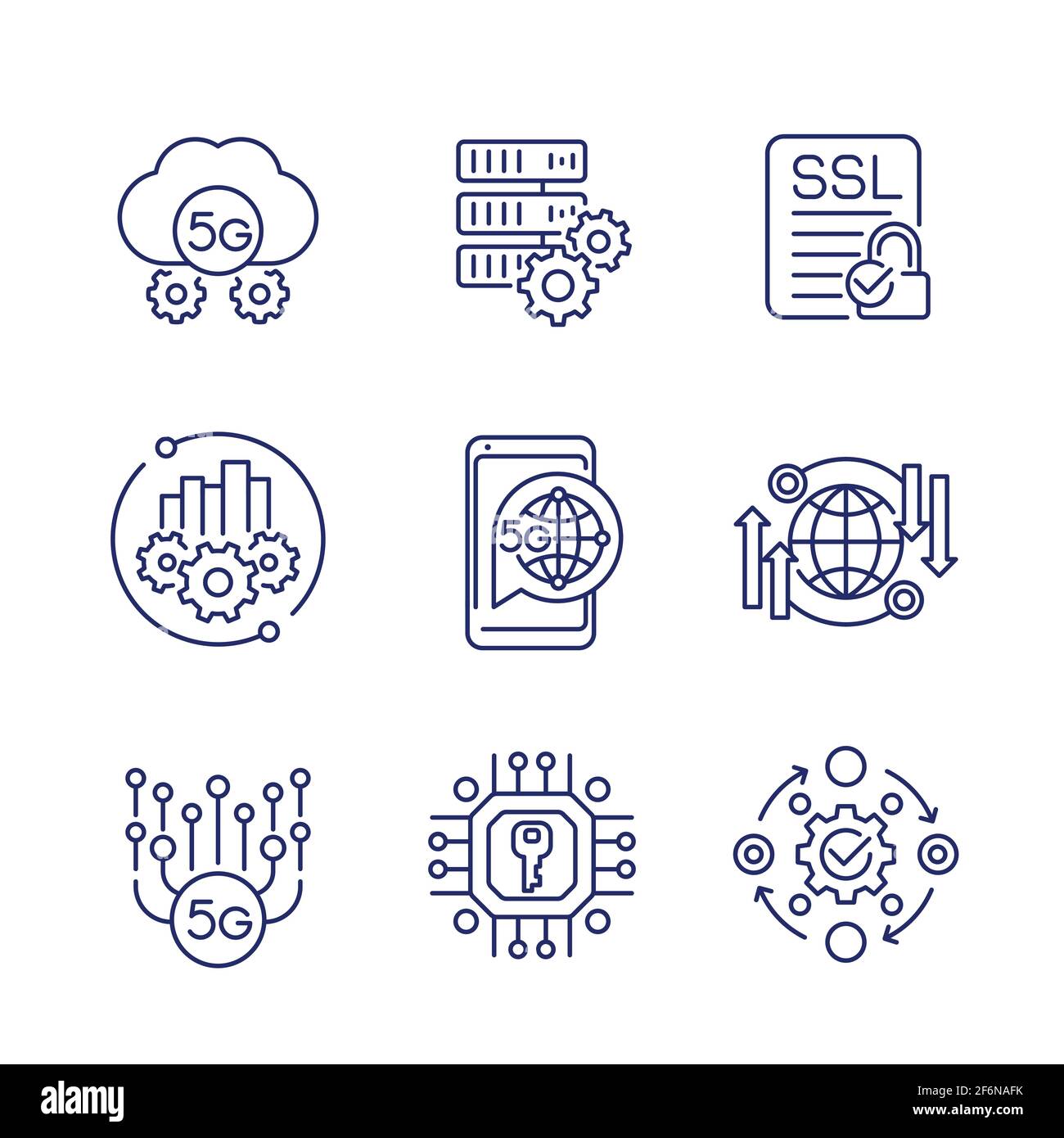 5g network symbol line Cut Out Stock Images & Pictures - Alamy