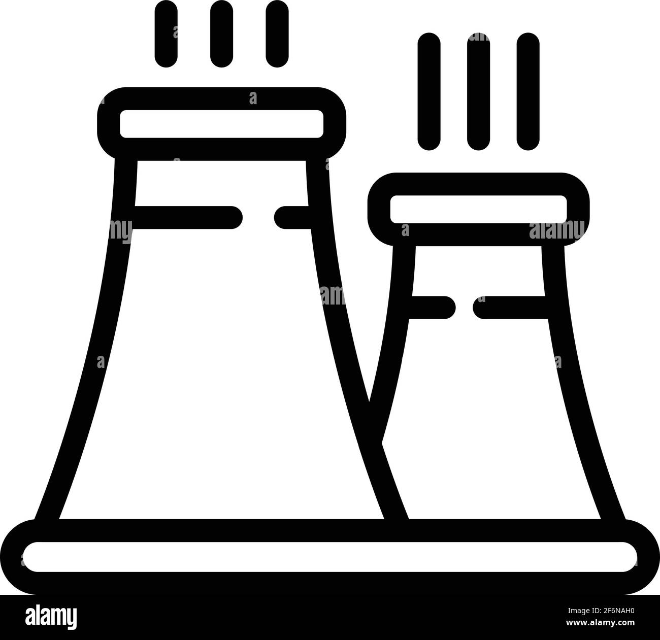 Industrial chimney icon. Outline industrial chimney vector icon for web ...