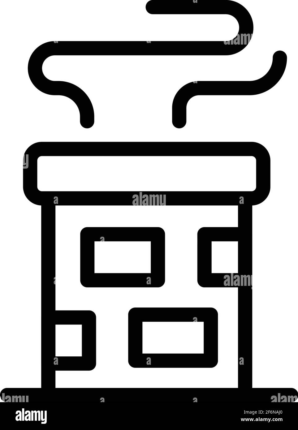 Cottage chimney icon. Outline cottage chimney vector icon for web ...
