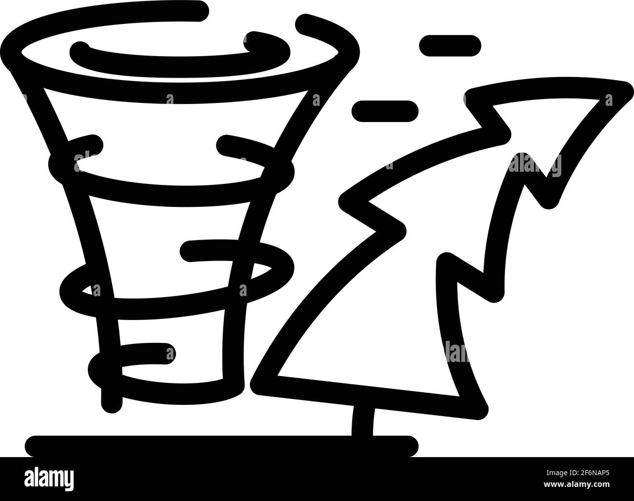 Hurricane forest icon. Outline hurricane forest vector icon for web ...