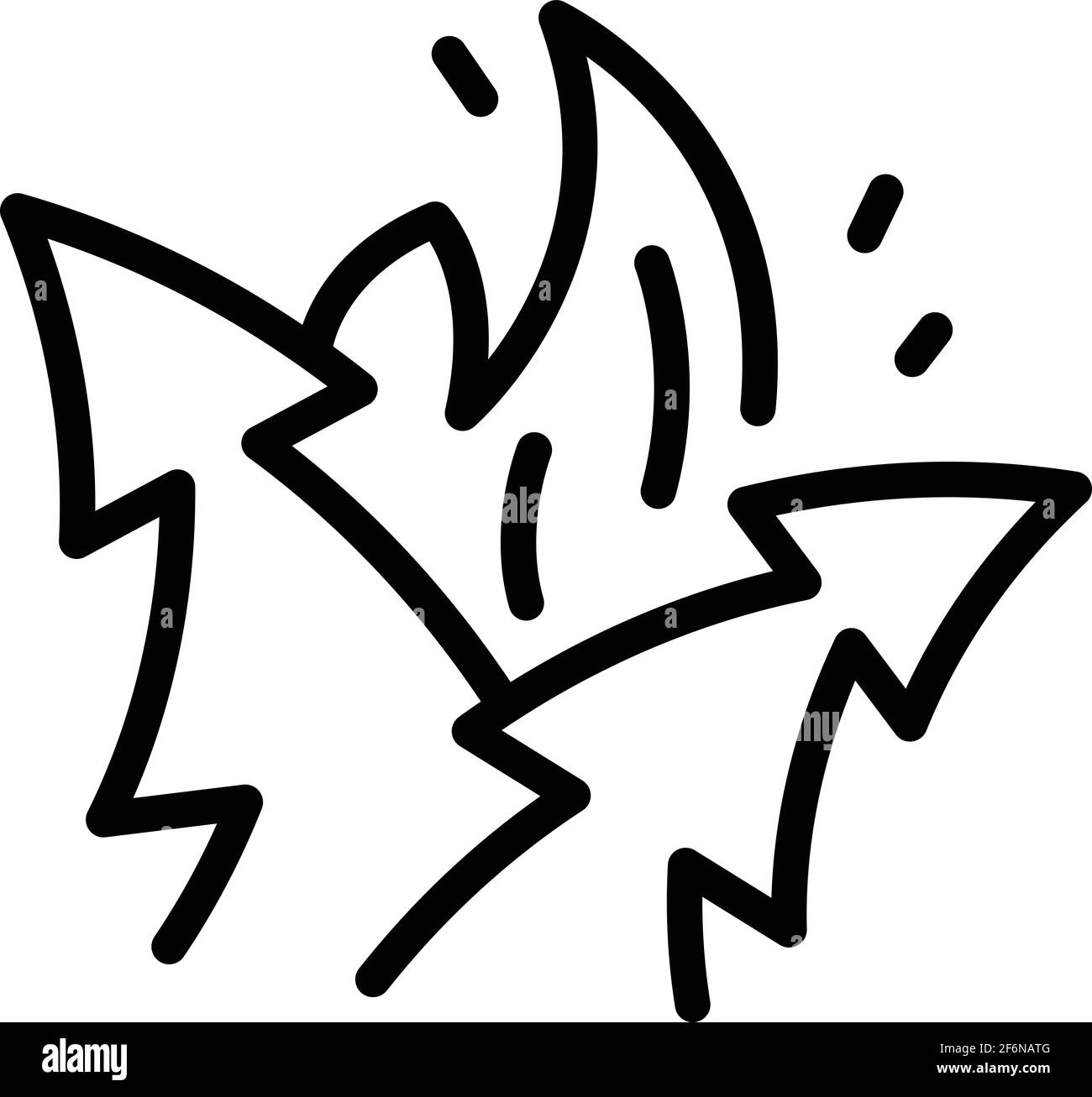 Forest on fire icon. Outline forest on fire vector icon for web design ...