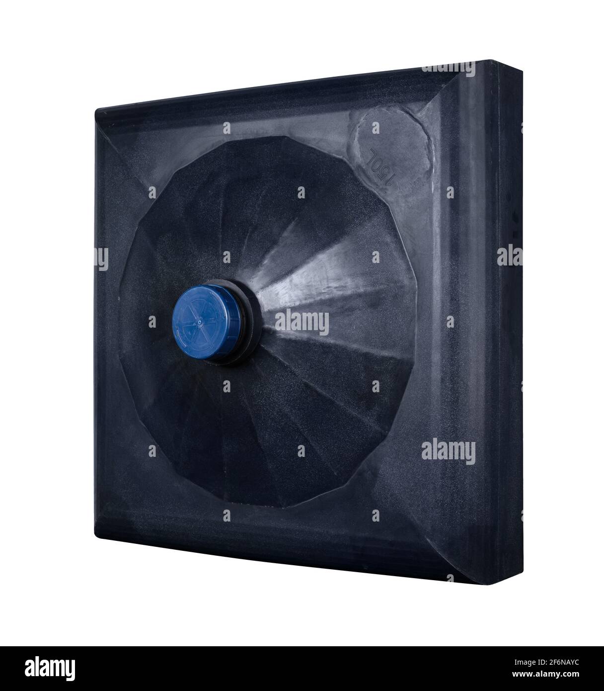 Flat plastic water tank isolated on white background Stock Photo - Alamy