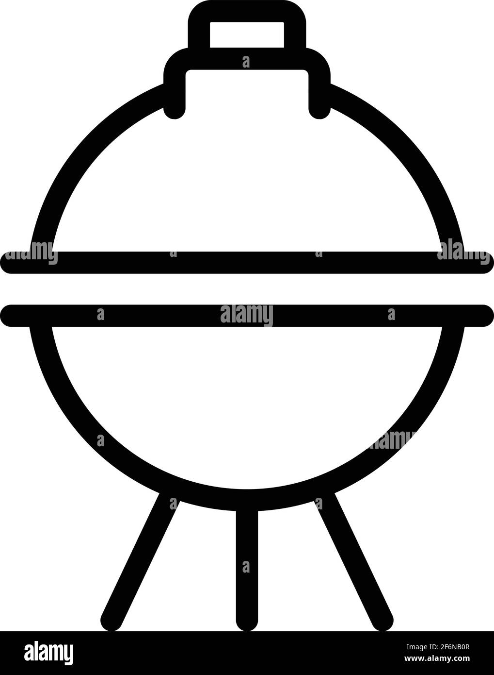 Barbeque grill icon. Outline barbeque grill vector icon for web design ...