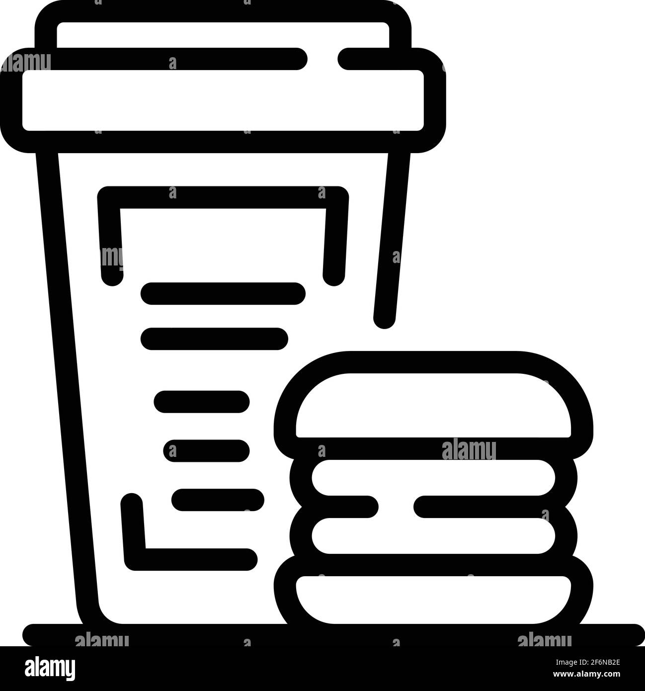 Fast food menu icon. Outline fast food menu vector icon for web design ...