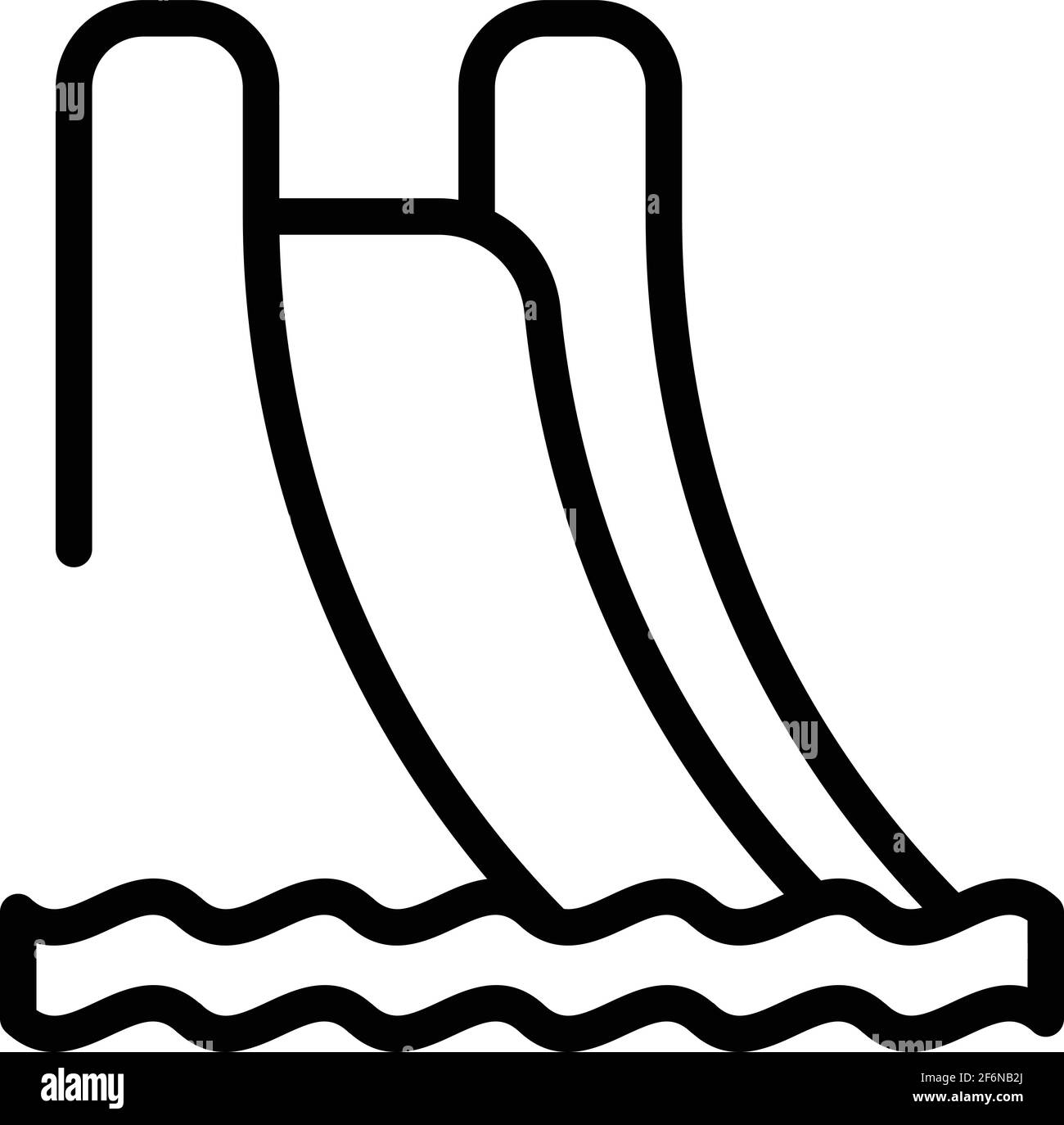 Water Slide Clipart Black And White