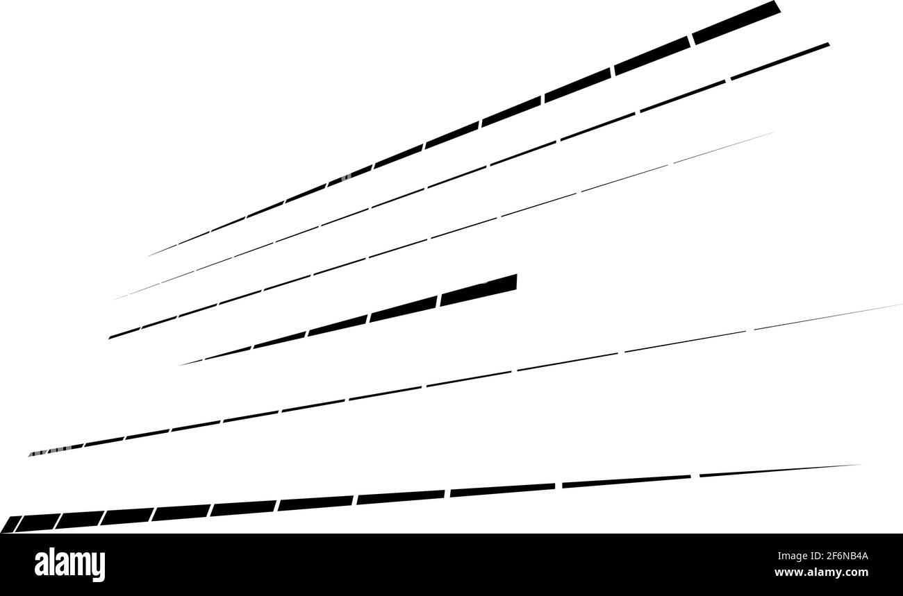 Dynamic dashed lines, stripes. 3D Lines in perspective with gaps ...
