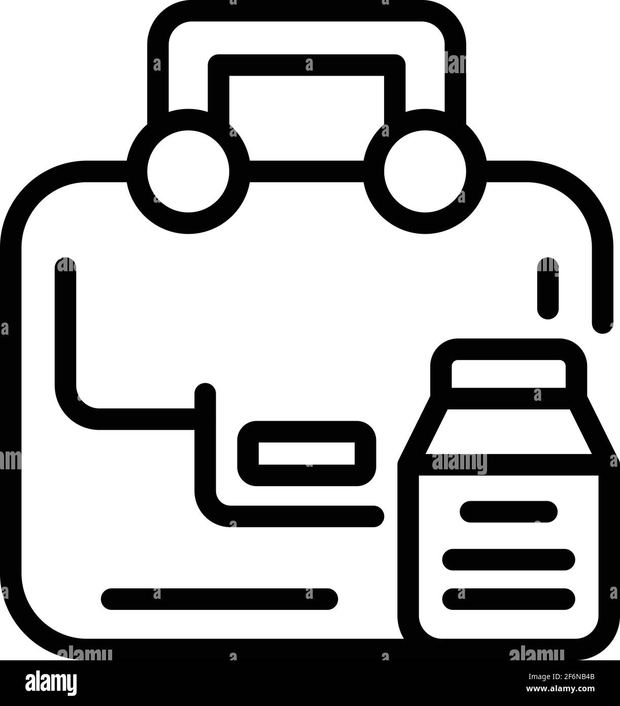 School packet food icon. Outline school packet food vector icon for web ...