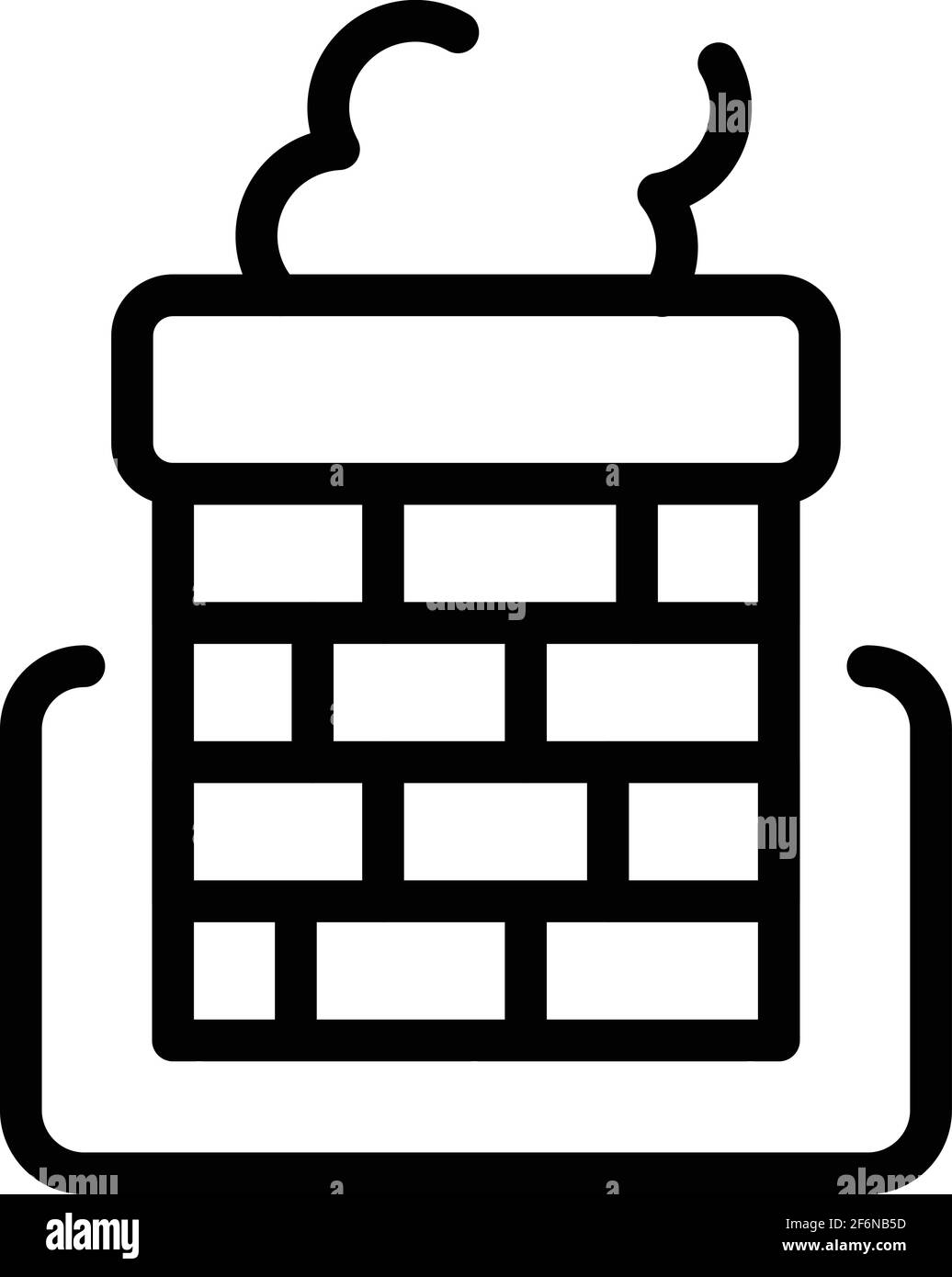 Warm chimney icon. Outline warm chimney vector icon for web design ...