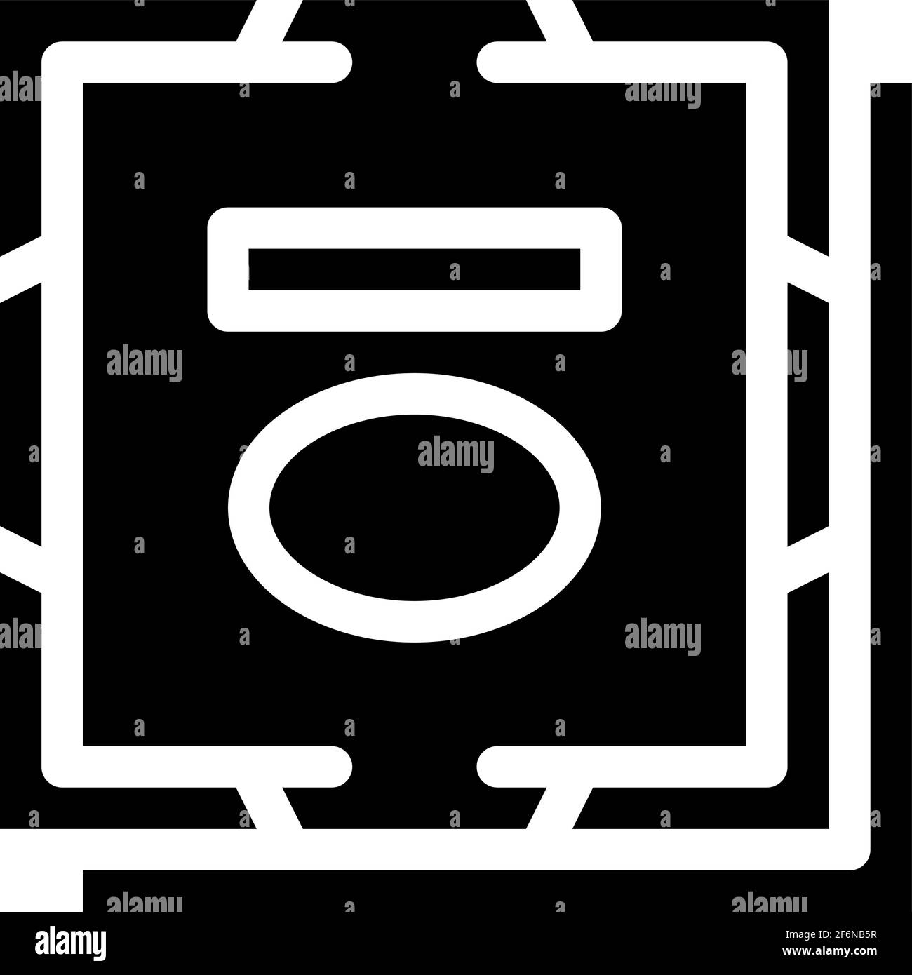 processor computer component icon vector glyph illustration Stock ...