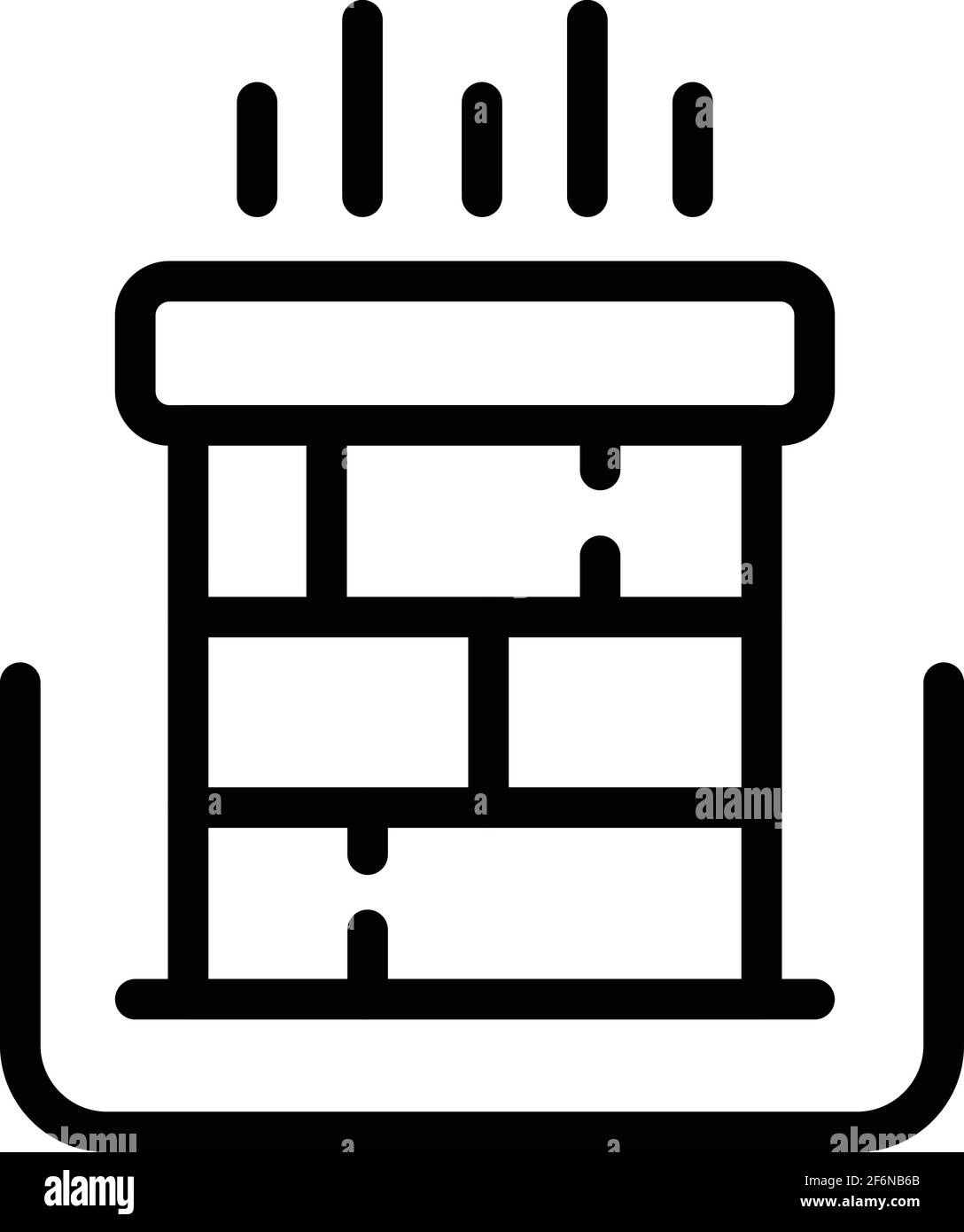 Outside chimney icon. Outline outside chimney vector icon for web ...