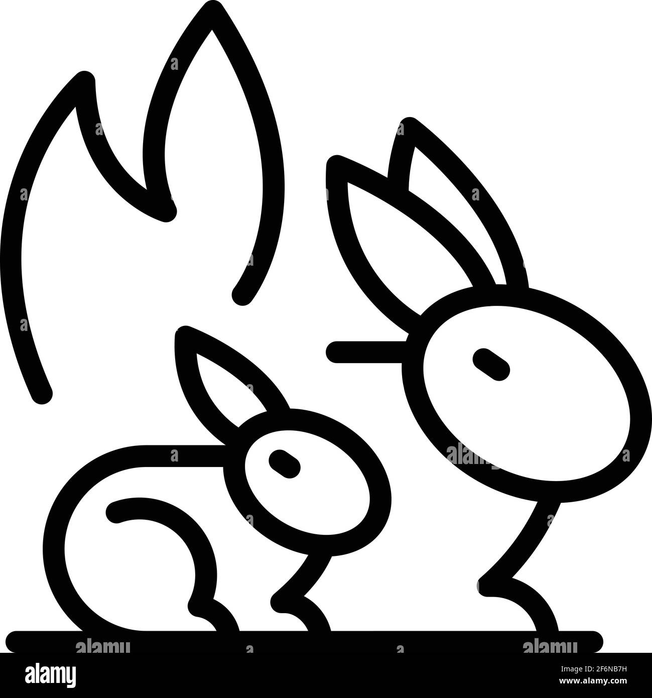 Wildfire animals icon. Outline wildfire animals vector icon for web ...