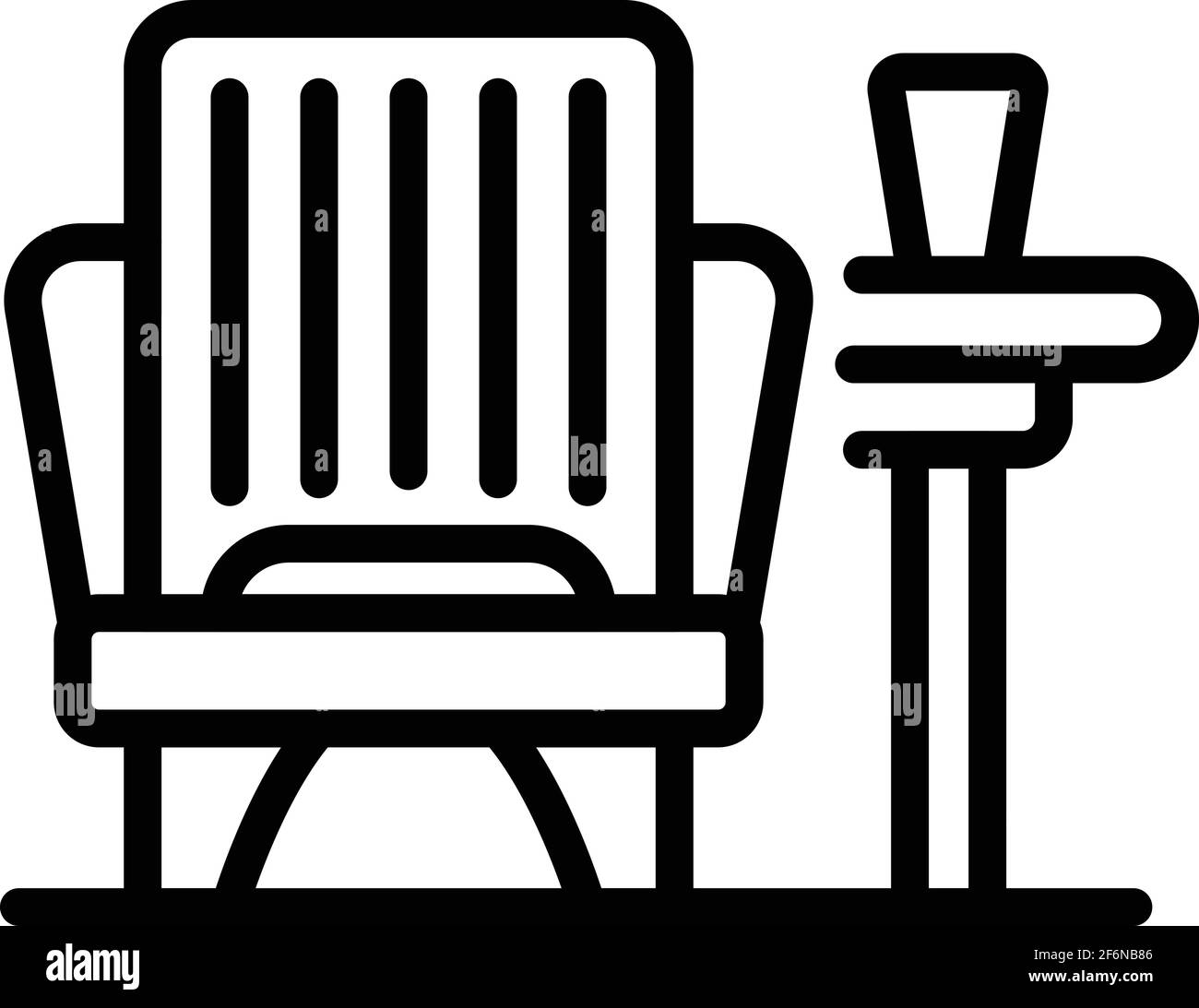 Aquapark lounge icon. Outline Aquapark lounge vector icon for web ...