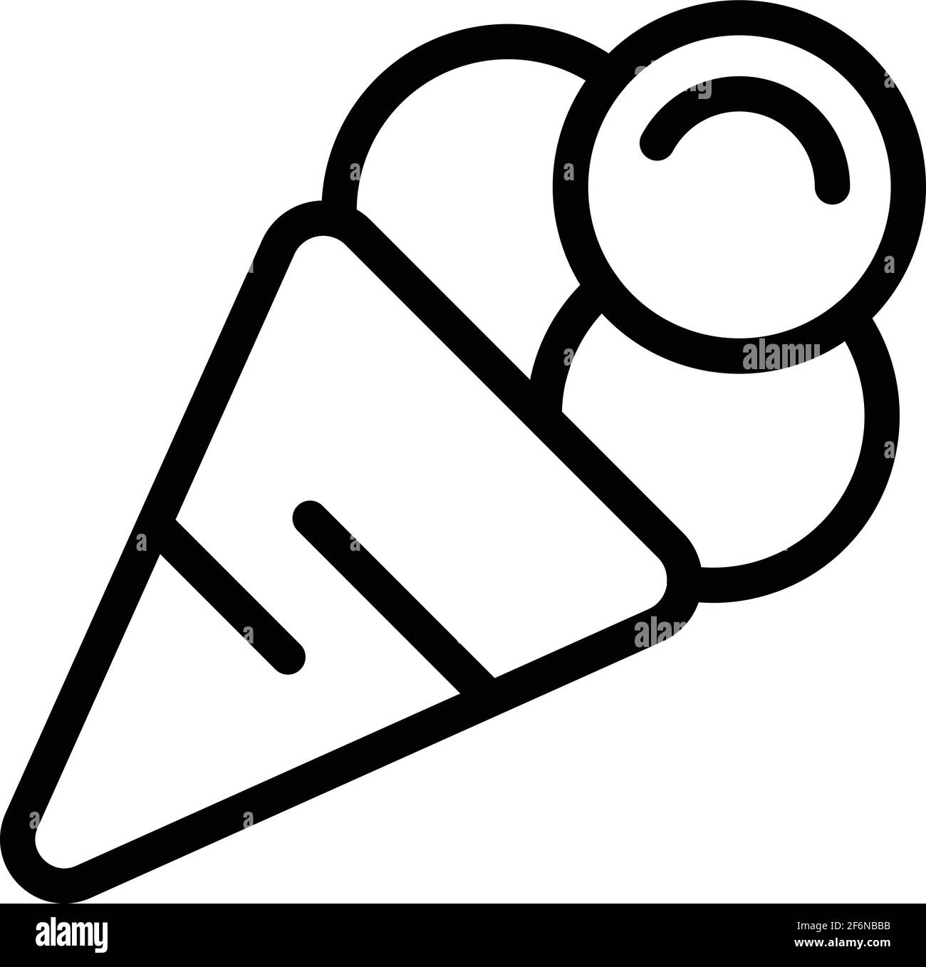 Ice cream icon. Outline Ice cream vector icon for web design isolated ...