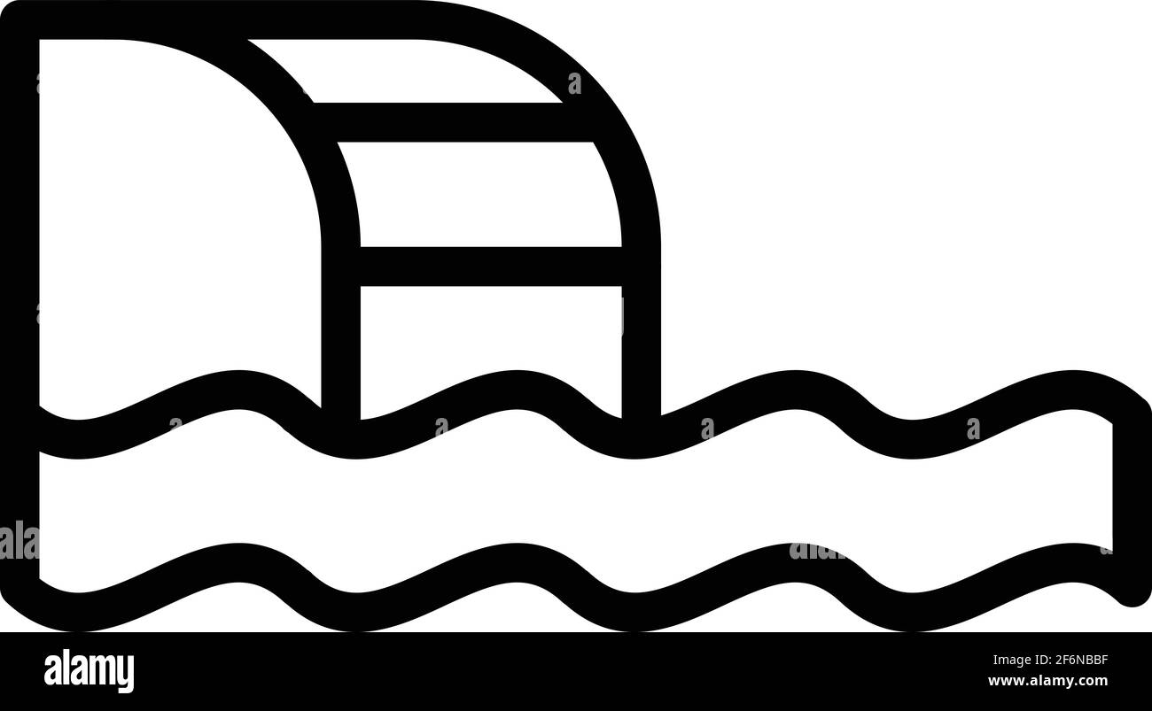 Swimming pool icon. Outline Swimming pool vector icon for web design ...