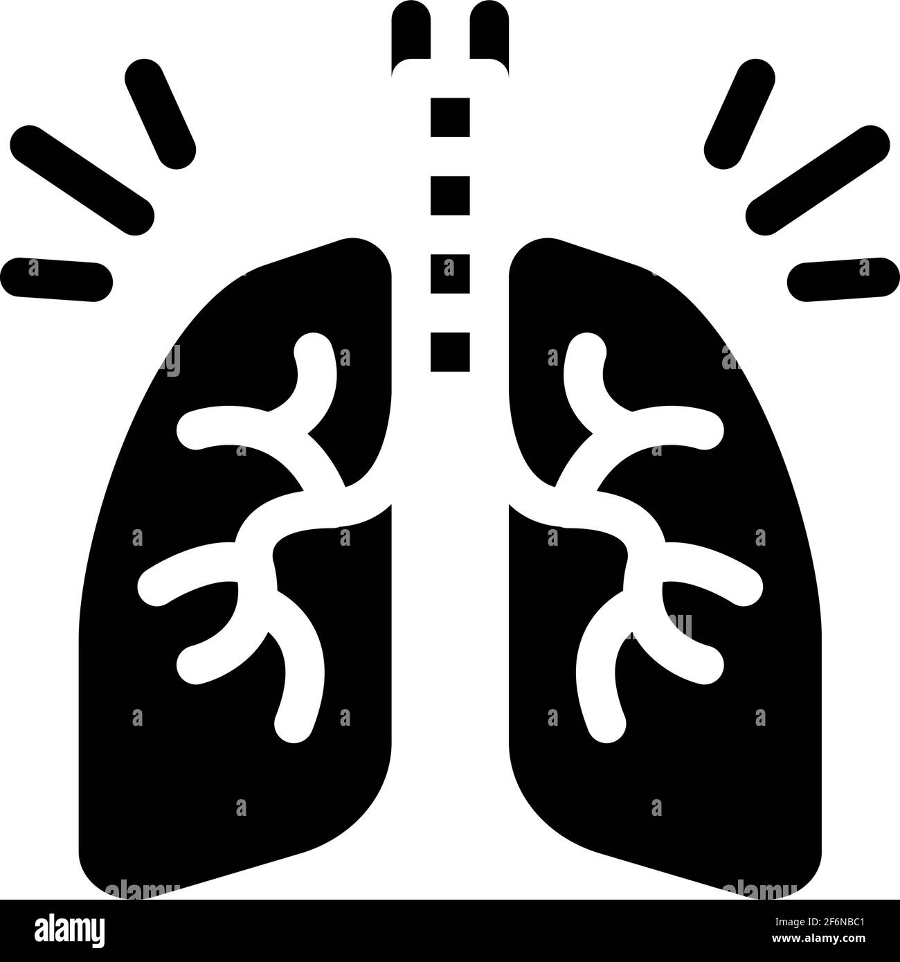 healthy lungs icon vector glyph illustration Stock Vector Image & Art ...