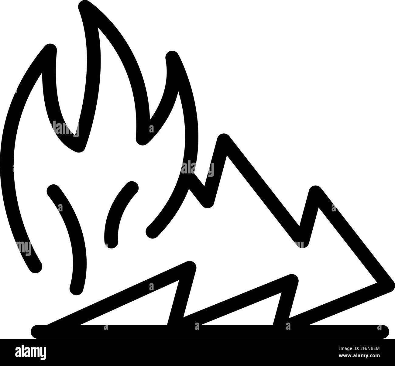 Forest blaze icon. Outline forest blaze vector icon for web design ...