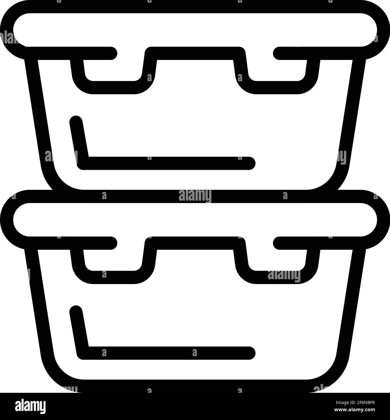 Food containers icon. Outline food containers vector icon for web ...