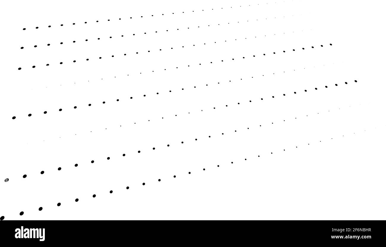 3D dots. circles geometric arrangement in perspective. Vanishing ...