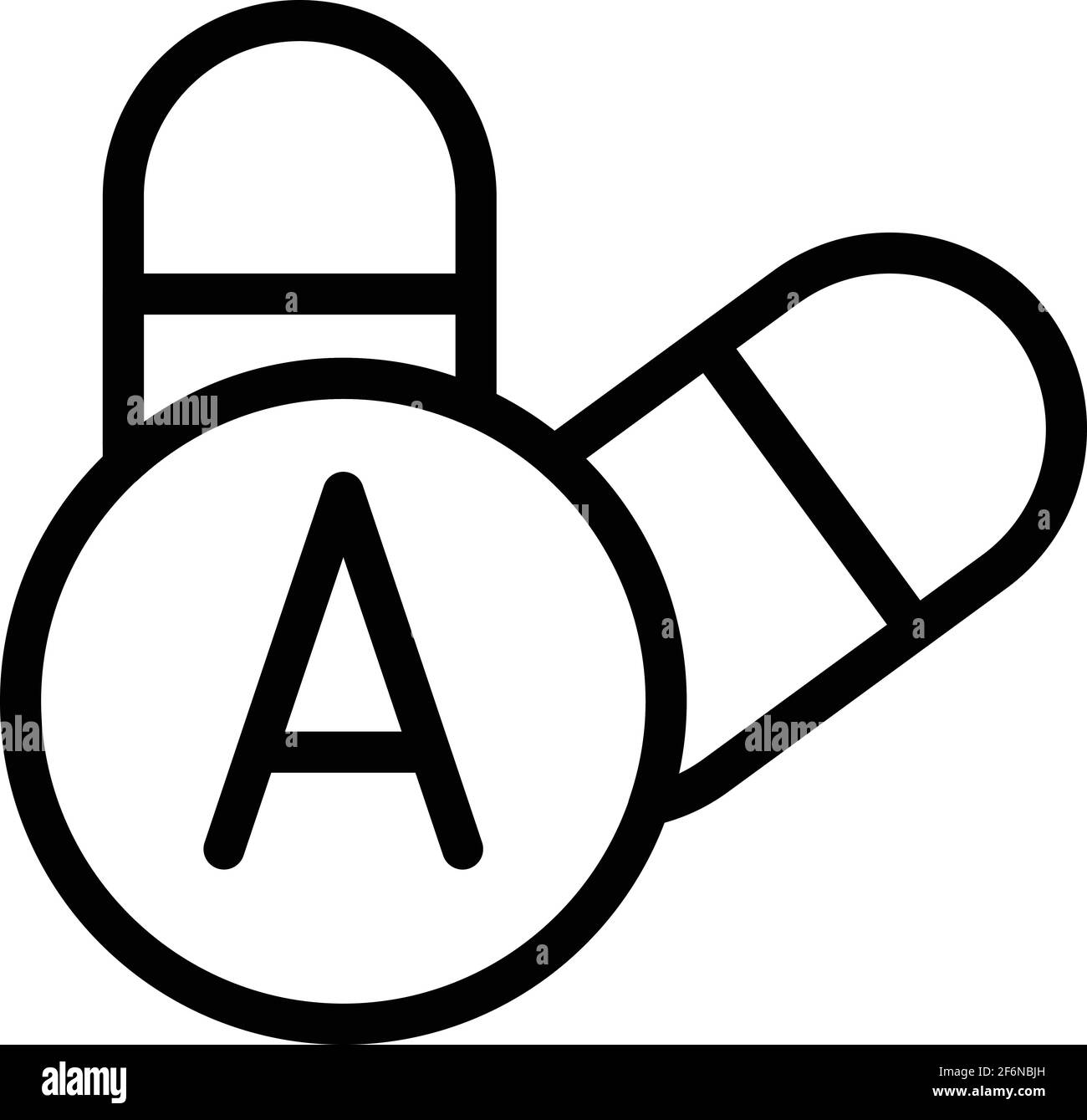 Supplement vitamin icon. Outline supplement vitamin vector icon for web ...