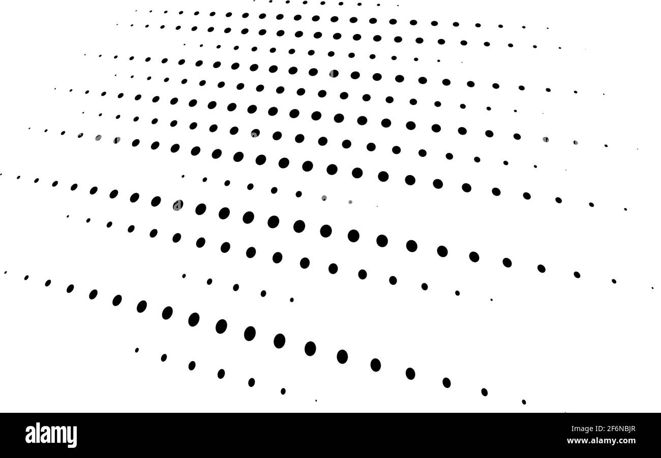 3D dots. circles geometric arrangement in perspective. Vanishing ...