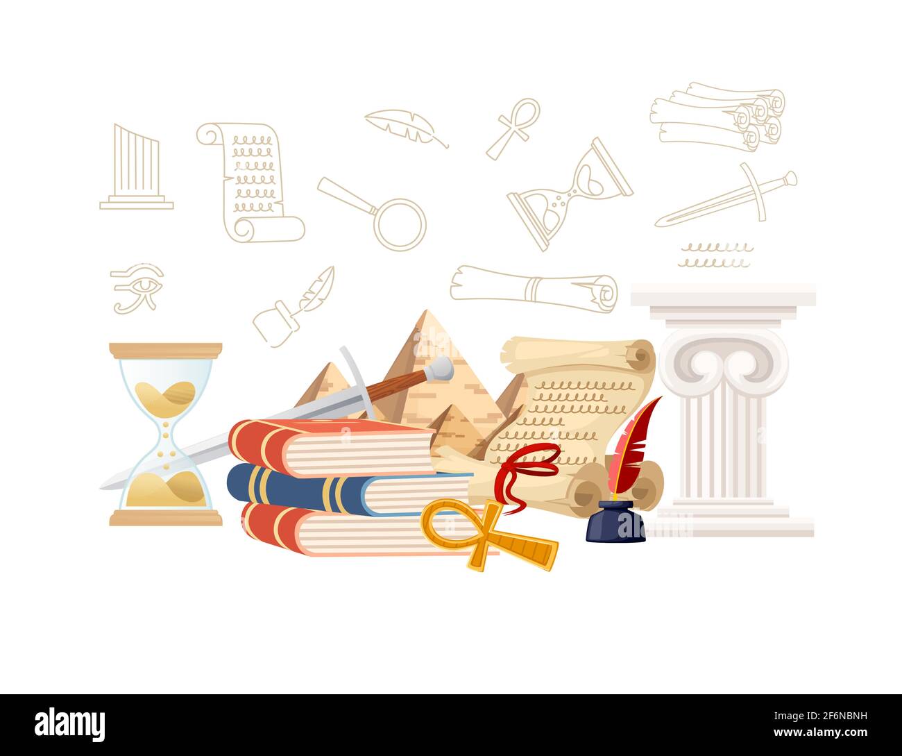 History science courses online education concept or school lesson ...