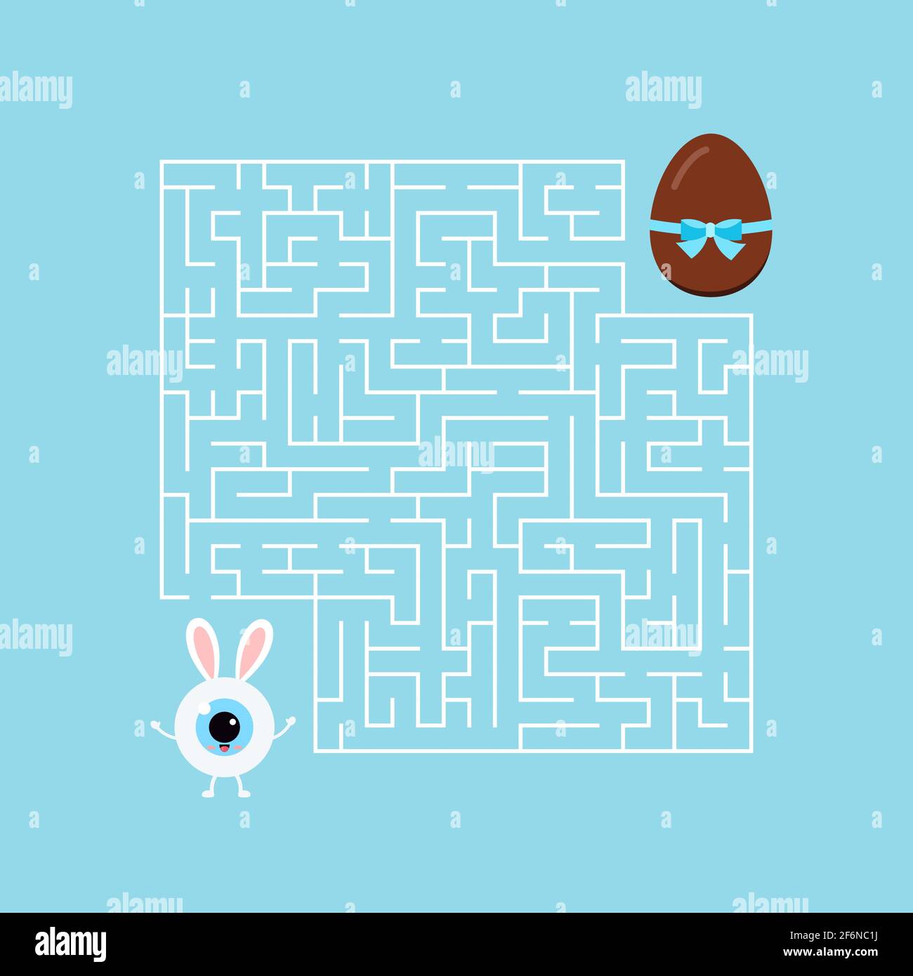 Easter bunny eyeball kids maze game labyrinth Stock Vector Image & Art ...