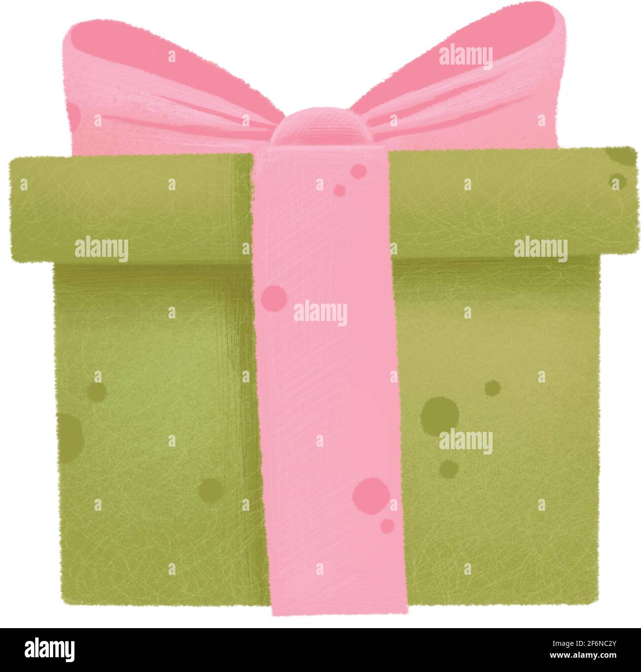 Wrapped present flat vector illustration. Gift box decorated with ...