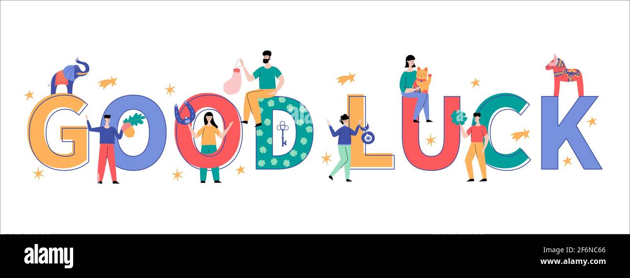 Good Luck big letters Stock Vector Image & Art - Alamy