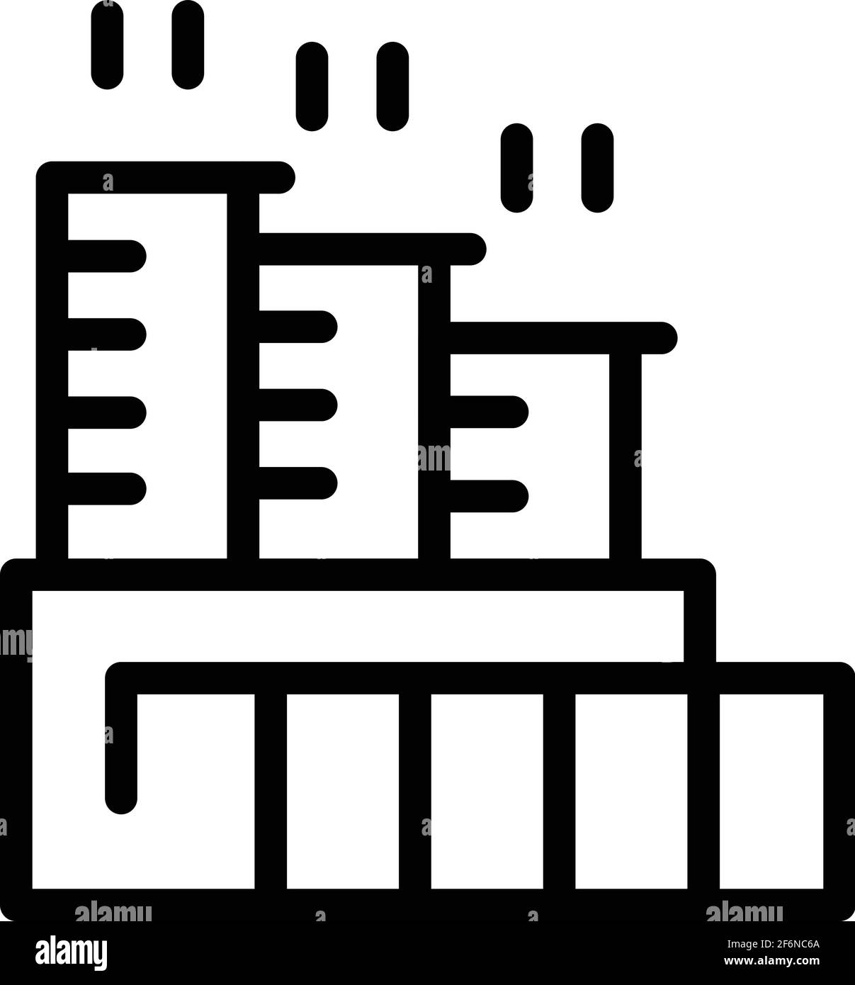 Manufacturing chimney icon. Outline manufacturing chimney vector icon ...