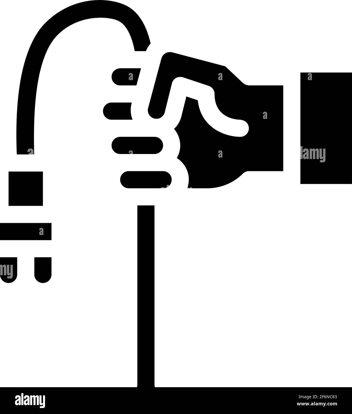 hand holding cable icon vector glyph illustration Stock Vector Image ...