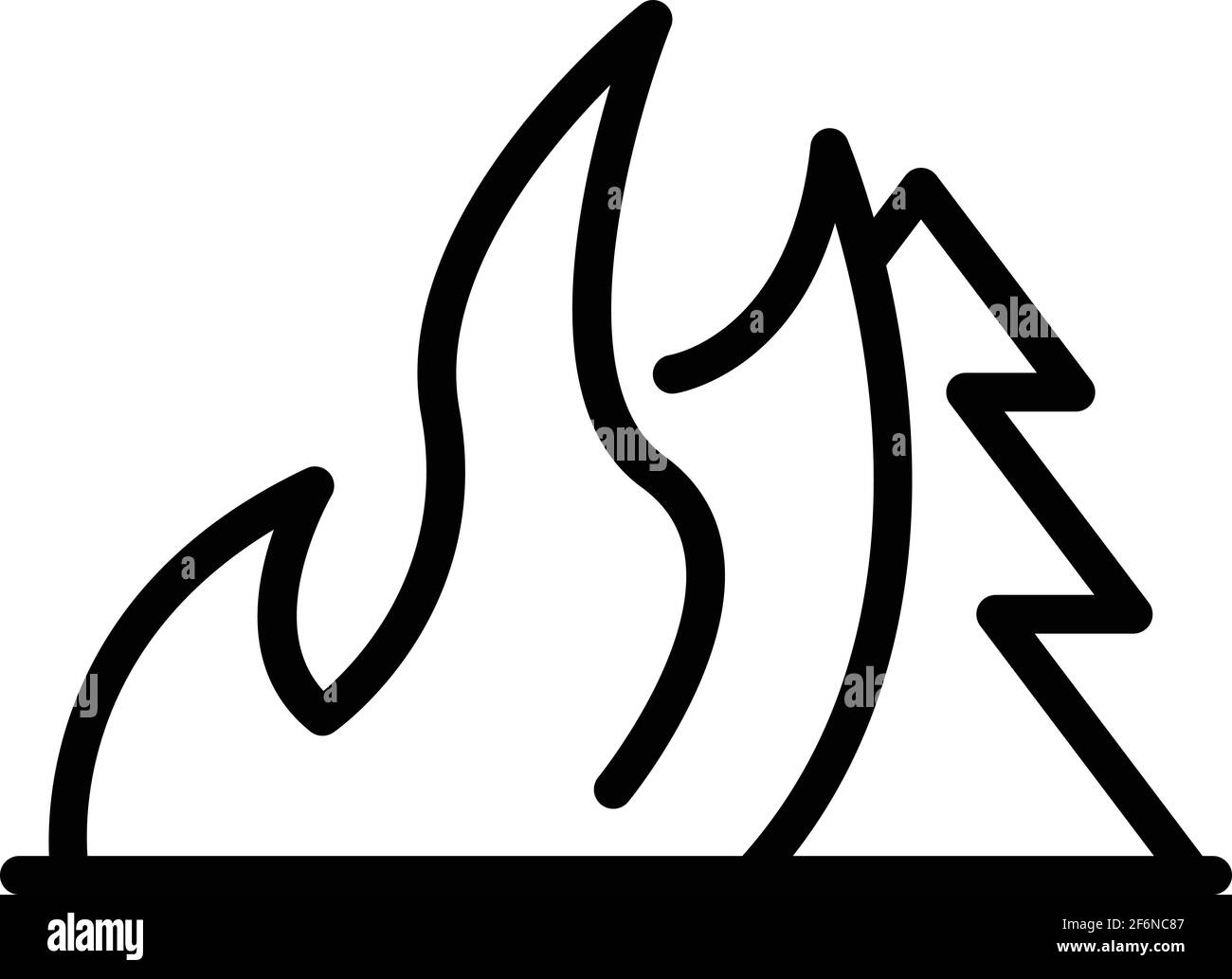 Natural wildfire icon. Outline Natural wildfire vector icon for web ...