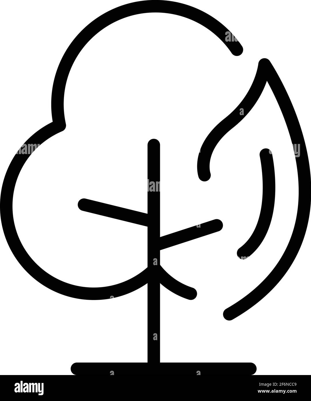 Tree bonfire icon. Outline Tree bonfire vector icon for web design ...