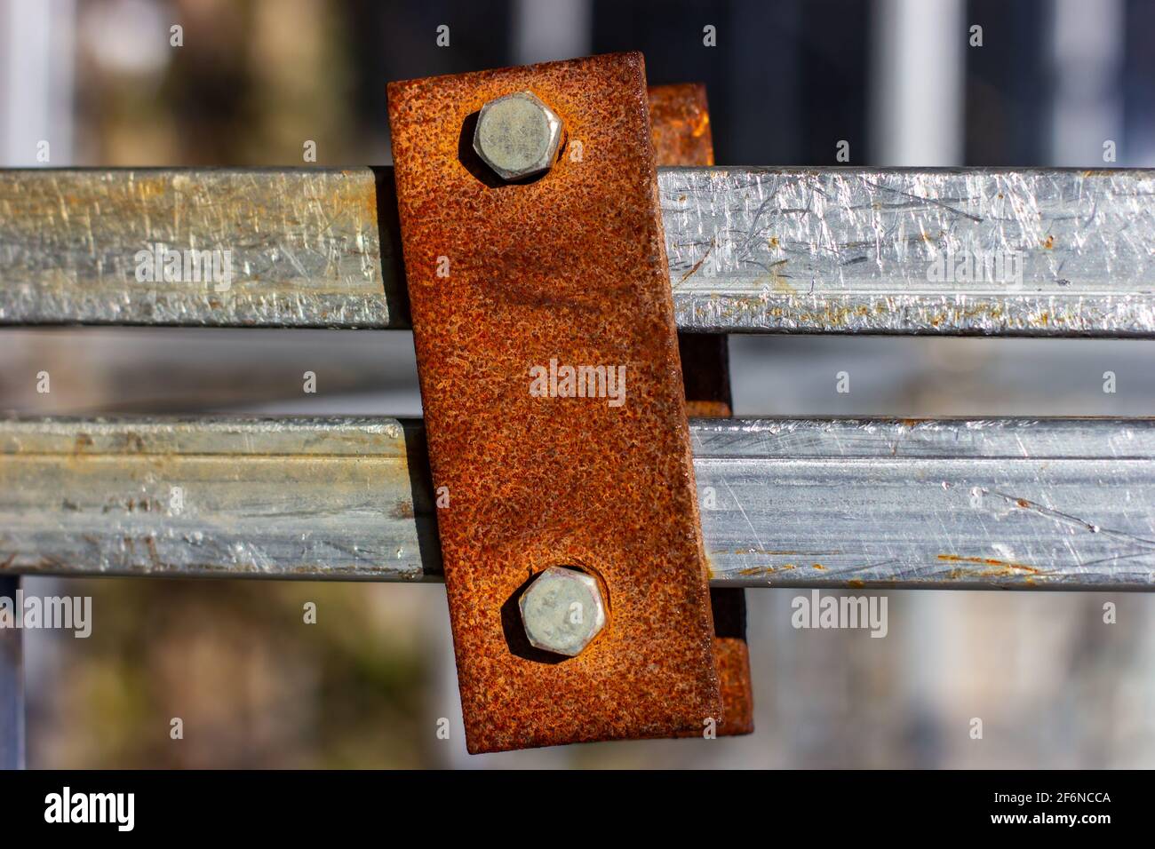 Metal Plate With Bolts